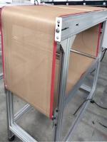 China 10*10mm E Fiber Glass Ptfe Mesh Conveyor Belt for sale