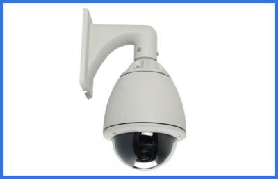 China PAL / NTSC audio analog PTZ Network Camera white color , ptz dome cameras for sale