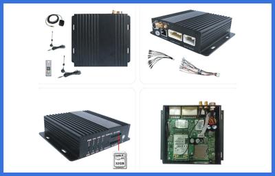 China H.264 4channel vehicle DVR 32GB SD card storage with VGA connector/alarm for sale