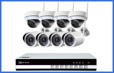 China 8 Channel Security CCTV Camera Kits HD Wireless Dome / Bullet IP Camera ONVIF for sale