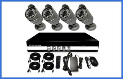 China 4Channel POE IP Camera Kits Smart Phone Megapixel Waterproof IP NVR for sale