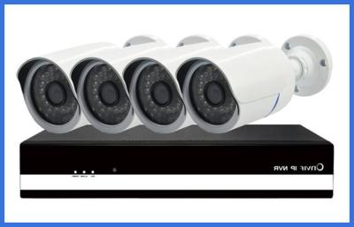 China 1 / 4 Million Pixel H.264 Onvif 720P POE Bullet CCTV Camera Kits 4 PCS NVR for sale