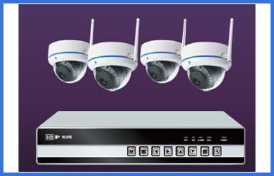 China HD Wireless Ip Camera 4 Channel CCTV Camera Kits Support Ipad Smart Phone PC for sale