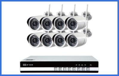 China 8 Ch Wireless CCTV Camera Kits Megapixel Waterproof IP 720P / 960P / 1080P for sale