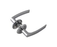 China Steel Door Handle with Chrome Gold PVD Finish - 2000 PCS MOQ - 7-28 Day Delivery for Glass Doors for sale
