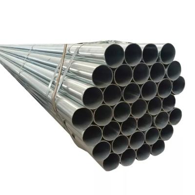 China Q345 Hot Dip Galvanized Round Steel Tube 30mm OD with 1-12mm Wall Thickness for Construction for sale