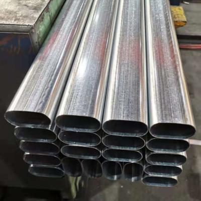 China Oval Metal Pipe Q235/Q195 Galvanized Steel Tube with ≤3% Roundness Rate for Construction Structures for sale