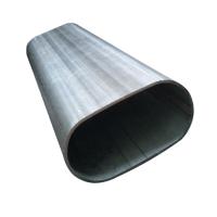 China Elliptical Black Flat Oval Steel Tube S235JR S275JR 0.8-2.0mm Wall Thickness 6000mm Length for Fluid Building Construction for sale