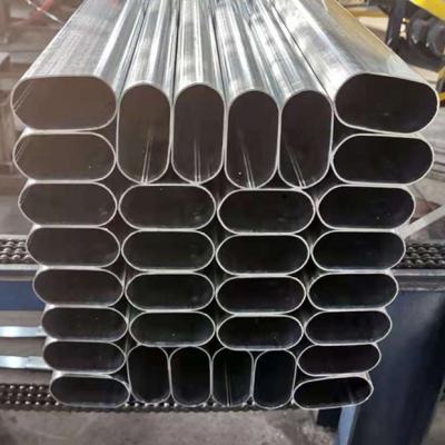 China Welded Mild Steel Flat Sided Oval Tube Q345 0.5mm-30mm Thickness for Construction & Railings for sale
