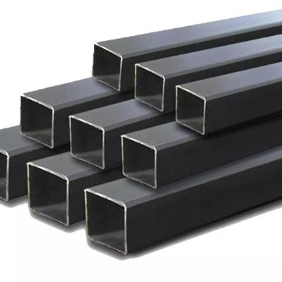 China 6m Black Square Steel Pipe ASTM A36 A53 ERW Welded Tube 16x16 to 250x250 mm for sale