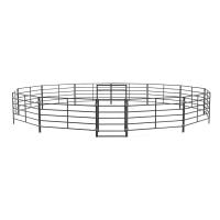 China Hot Dipped Galvanized Cattle Rail Panels 1.8m x 2.1m Q235 Q345 Oval Type Livestock Fence for sale