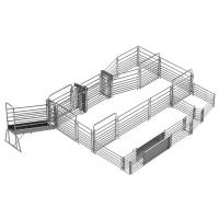 China Galvanized Portable Cattle Fence Panel ST35 ST52 Heavy Duty Livestock Fencing 2m Height for sale