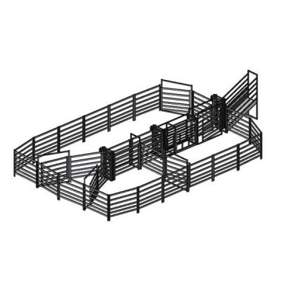 China 1.6mm Hot Dipped Galvanized Livestock Fence Panel 32mm 42mm OD Round Pipe for sale