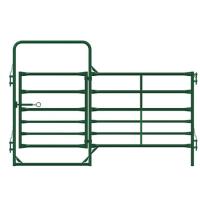 China Powder Coated Cattle Panel Fence 1.8m High 6 Rails Low Carbon Steel Livestock Corral for sale