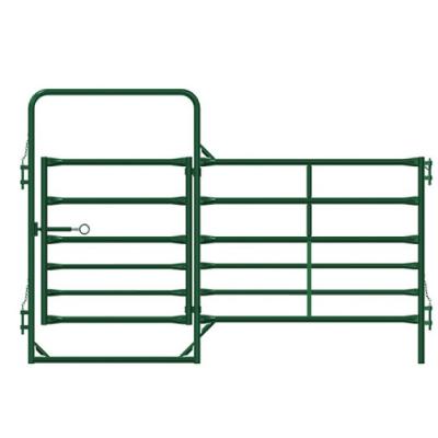 China Powder Coated Cattle Panel Fence 1.8m High 6 Rails Low Carbon Steel Livestock Corral for sale