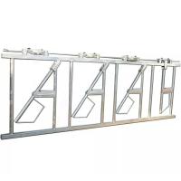 China Hot-Dipped Galvanized Steel Cow Headlock Panel 1.8m x 2.1m with 3mm Thickness for Dairy Farm Feeding Systems for sale