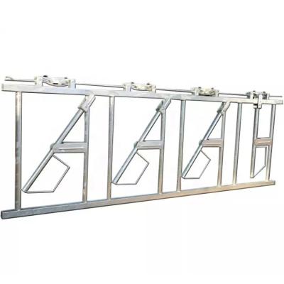 China Hot-Dipped Galvanized Steel Cow Headlock Panel 1.8m x 2.1m with 3mm Thickness for Dairy Farm Feeding Systems for sale