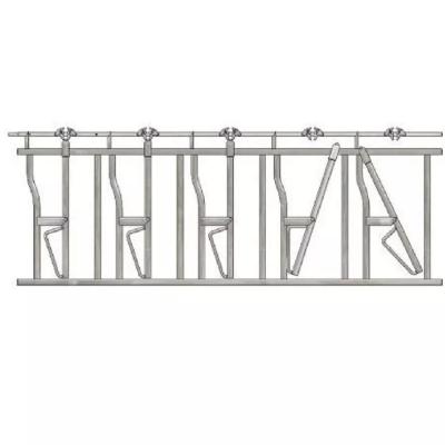 China Powder Coated Cattle Headlock Equipment - 3mm Carbon Steel with 0.4m-1.2m Feeding Space for sale