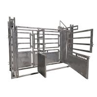 China Galvanized Steel Cattle Crush Headlock Livestock Fence 3mm Thickness Feeding Space 0.4m to 1.2m for sale