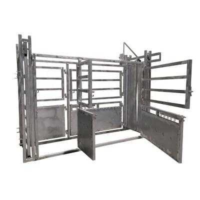 China Galvanized Steel Cattle Crush Headlock Livestock Fence 3mm Thickness Feeding Space 0.4m to 1.2m for sale