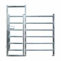 China Galvanized 2x4 Horse Fence Panels Portable Cattle Fence with Man Gate for Corral Farm for sale