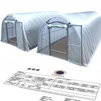 China Zippered Door Greenhouse Tunnel Galvanized Steel Frame 20x10x7ft Polyethylene Cover Customizable for sale