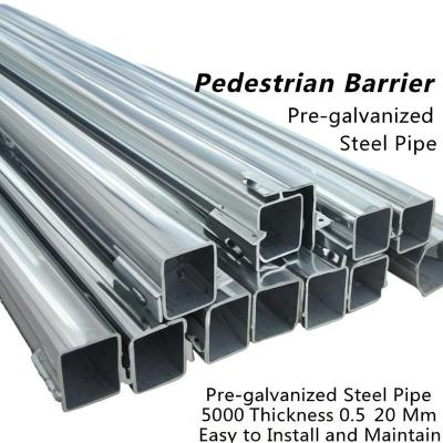 China Pre-galvanized Steel Pipe ERW 0.5-20mm Thickness Pedestrian Barrier 5000 Tons Per Month for sale