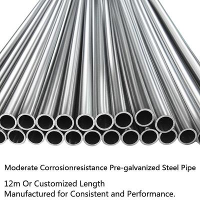 China Pre-galvanized Steel Pipe 12m Length Square Rectangular Shape 370 MPa Tensile Strength for sale