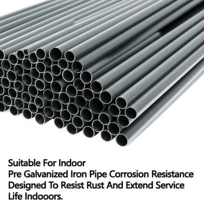 China Pre Galvanized Steel Pipe ERW 370 MPa Tensile Strength 6m 12m Length Indoor Use for sale