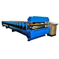 China Corrugated Roof Sheet Roll Forming Machine 6-8m/min Hydraulic Cutting Galvanized Steel for sale