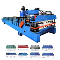 China Double Layer Corrugated Roof Panel Roll Former 6-8m/min Speed Hydraulic Cutting Machine for sale