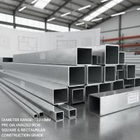 China Diameter Range 15mm To 200mm Pre Galvanized Iron Pipe In Square And Rectangular Section Shapes For Construction for sale