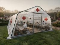 China Single-span Tunnel Greenhouse with Polyethylene Film livestock breeding  goods storage fitness facilities and temporary shelters or field hospitals in emergency wartime scenarios for sale