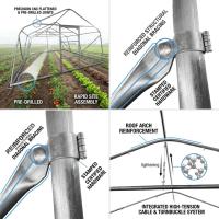 China Blackout Light Deprivation Mushroom Tunnel Greenhouse 9m Wide 30m Long Shade Net House for sale