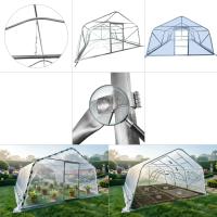 China Gothic Arch Snow Load Tunnel Greenhouse 8mm Polycarbonate Board 275gsm Zinc Steel Frame for sale