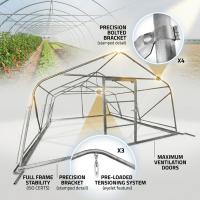 China Blackout Light Deprivation Mushroom Tunnel Greenhouse 9m Wide 30m Long Shade Net House for sale