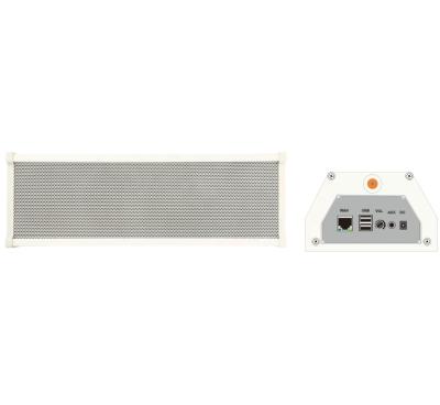 China Aluminum Material White Column Speaker 15W 4 Inch Woofers Waterproof With Dual USB Interface for sale