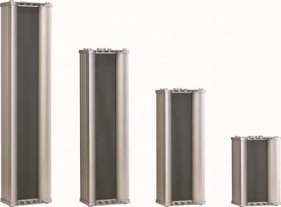 China Grey Aluminum Column PA Speaker IP44 4 Inch Woofer Speaker 1 Inch Tweeter for sale