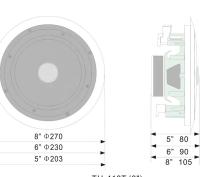 China CL-346V 6 Inch Coaxial Ceiling Speaker 30W Commercial Ceiling Speaker for Restaurant and Hotel for sale