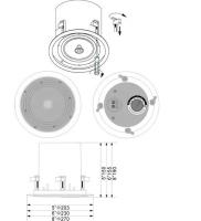 China CL-346B 6 Inch  Iron Coaxial Speaker White Color Ceiling Loudspeaker with 100V/70V/8ohm for sale