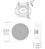 China 6 Inch 6W ABS Ceiling Speaker In Ceiling Surround Sound Speakers for sale