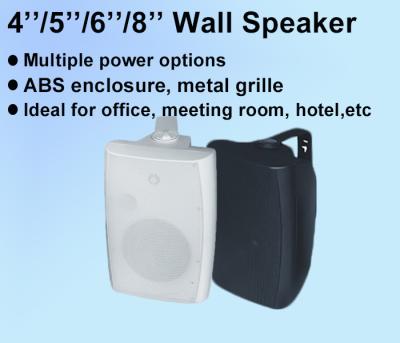 China 8ohm Wall Speaker 40W/80W Individual Tweeter 6 Inch Woofer Good Sound for sale