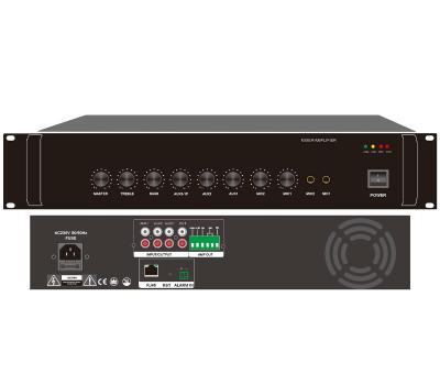 China 70dB 120W Mixer Amplifier 70V 100V SIP Amplifier Metal Enclosure for sale