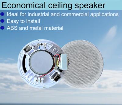 China FL-60 Cost Effective 100V PA in Ceiling Speaker New Design Rimless 6W 6 Inch ABS Plastic Ceiling Speaker for sale