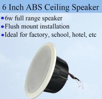 China 6 Inch Full Range Speaker 6W Ceiling Speaker Flush Mount ABS Material Hifi Good Sound for sale
