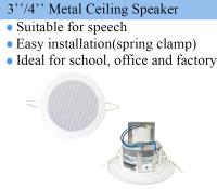 China 6W 4-inch Ceiling Speaker Spring Mount In Wall Speakers White Color Office OEM ODM for sale