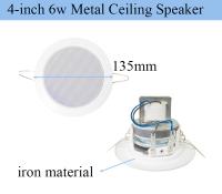 China 6W 4-inch Ceiling Speaker Spring Mount In Wall Speakers White Color Office OEM ODM for sale