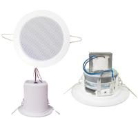 China 6w 4-inch Ceiling Speaker 100V Full Range Speaker with Back Cover Spring Clamp Easy Installation for sale