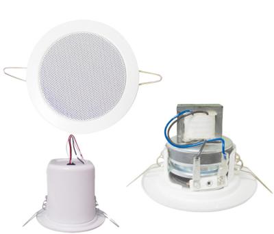 China 6w 4-inch Ceiling Speaker 100V Full Range Speaker with Back Cover Spring Clamp Easy Installation for sale
