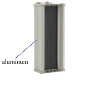 China Two Way 100V Line Column Speakers 40W Aluminum PA Loudspeaker for sale